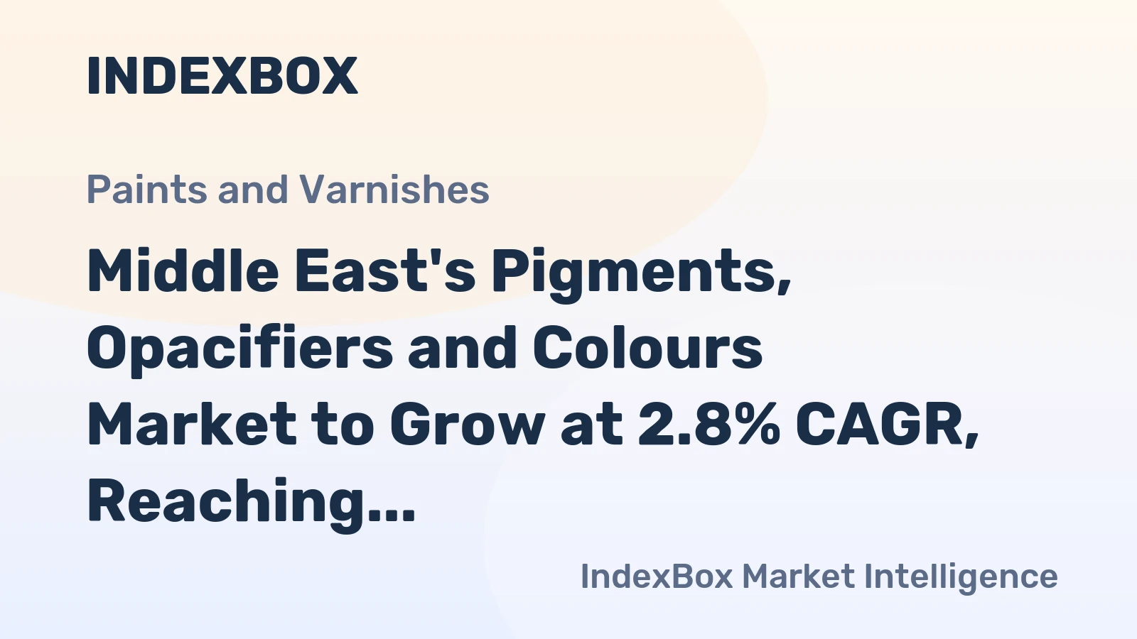 Middle East's Pigments, Opacifiers and Colours Market to Grow at 2.8% CAGR, Reaching $278M by 2035