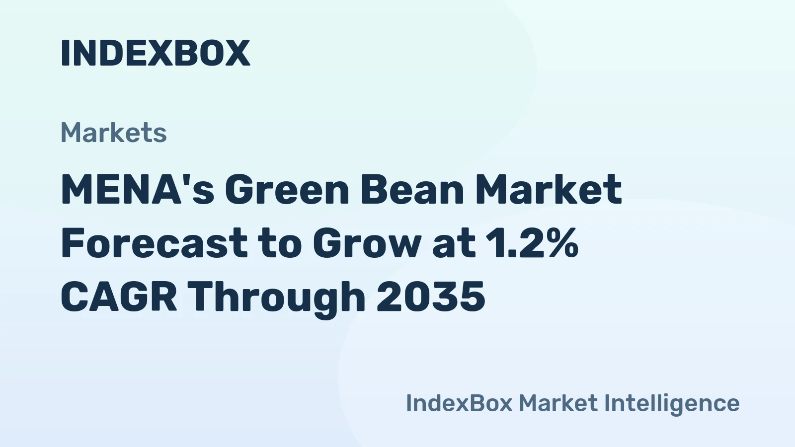 MENA's Green Bean Market Forecast to Grow at 1.2% CAGR Through 2035