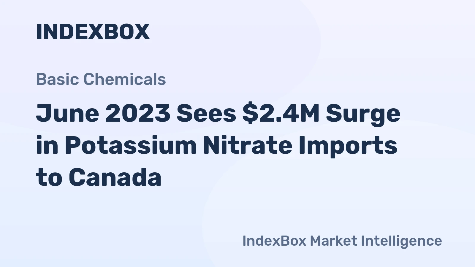 June 2023 Sees $2.4M Surge in Potassium Nitrate Imports to Canada