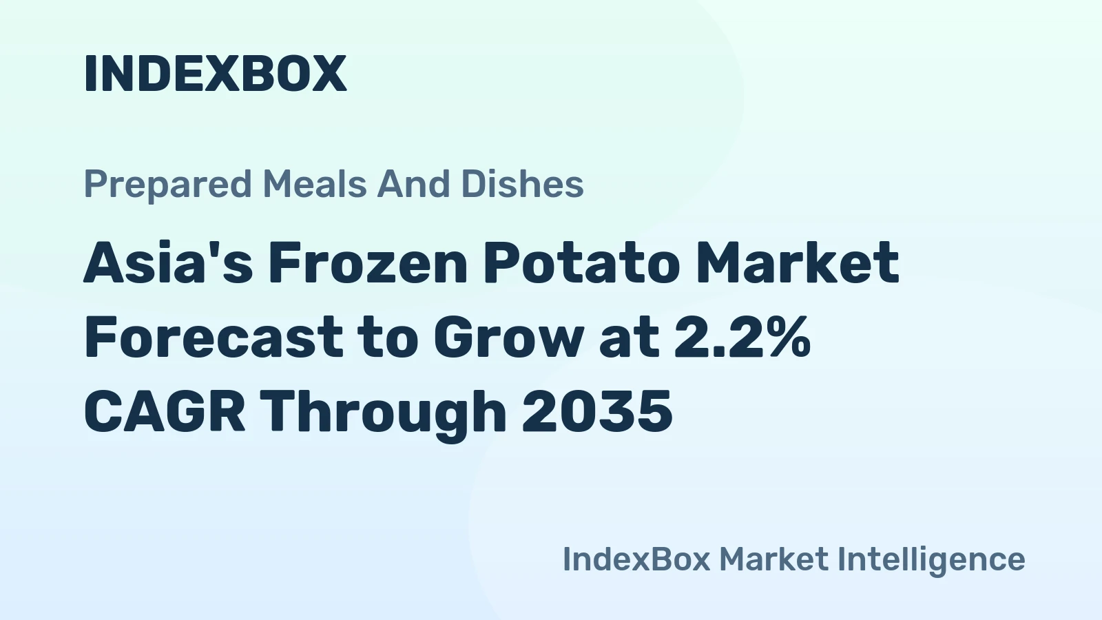 Asia's Frozen Potato Market Forecast to Grow at 2.2% CAGR Through 2035