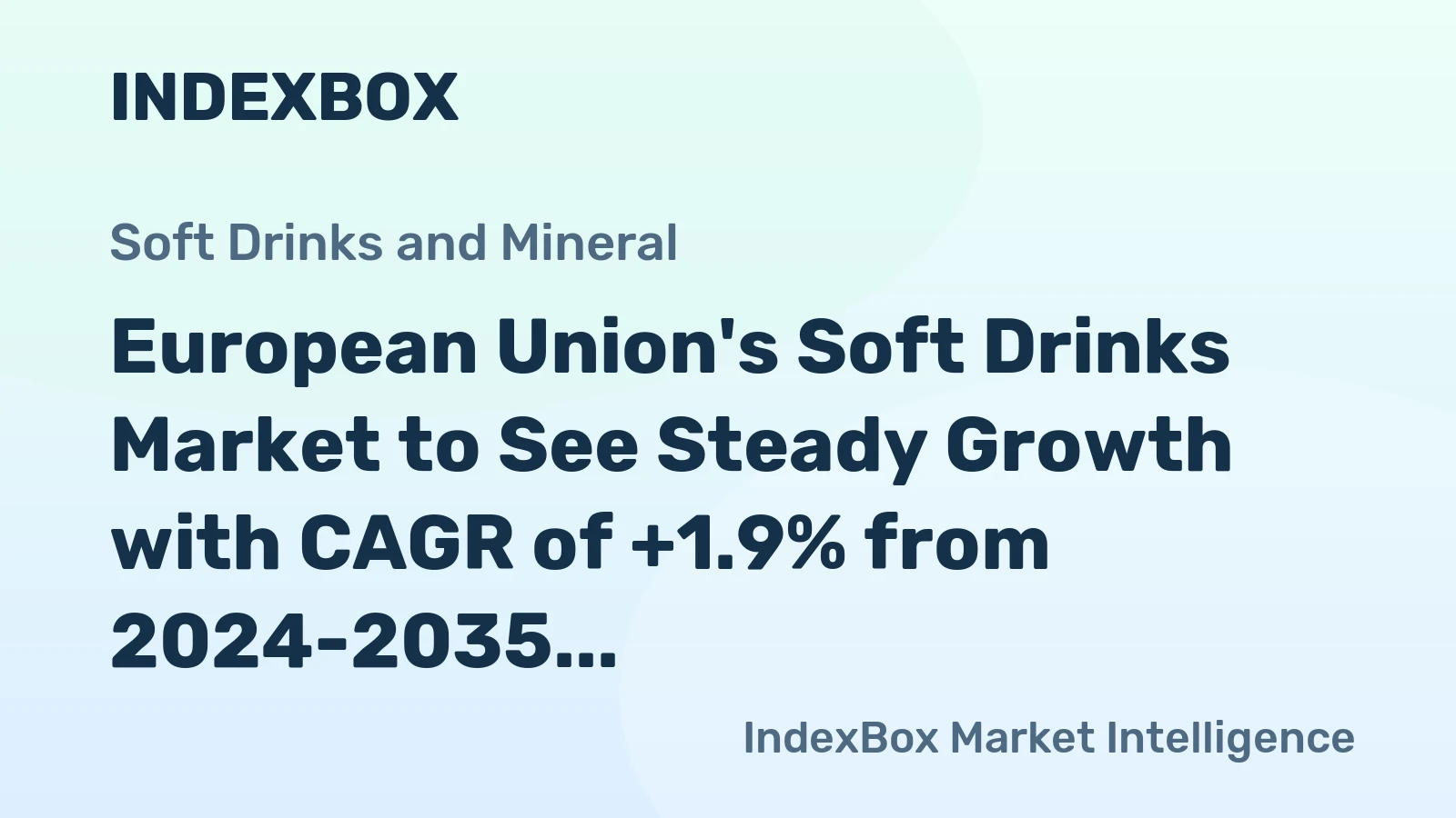 European Union's Soft Drinks Market to See Steady Growth with CAGR of +1.9% from 2024-2035