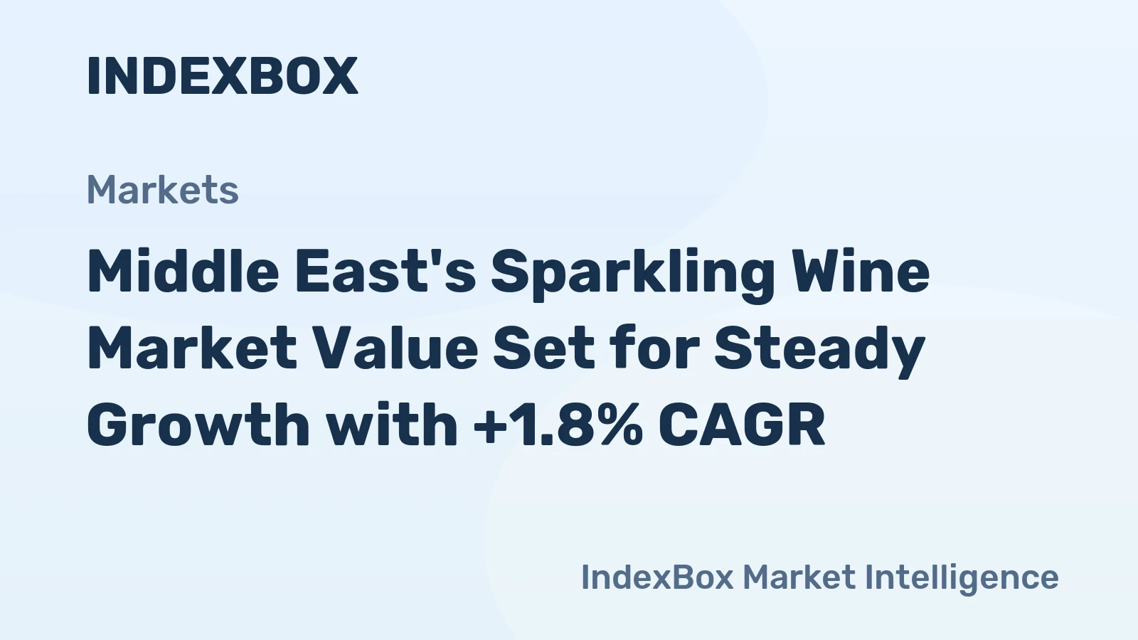 Middle East's Sparkling Wine Market Value Set for Steady Growth with +1.8% CAGR