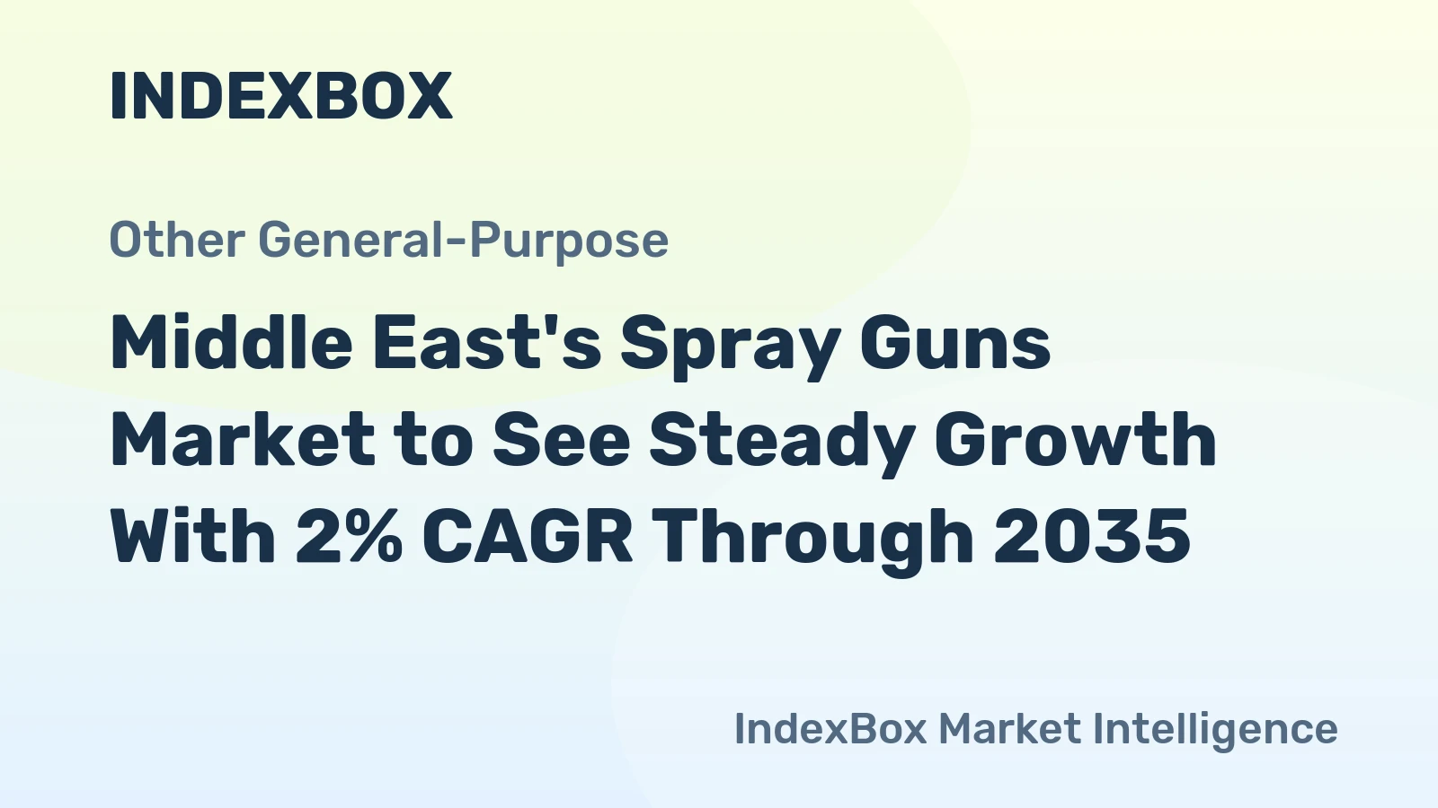 Middle East's Spray Guns Market to See Steady Growth With 2% CAGR Through 2035
