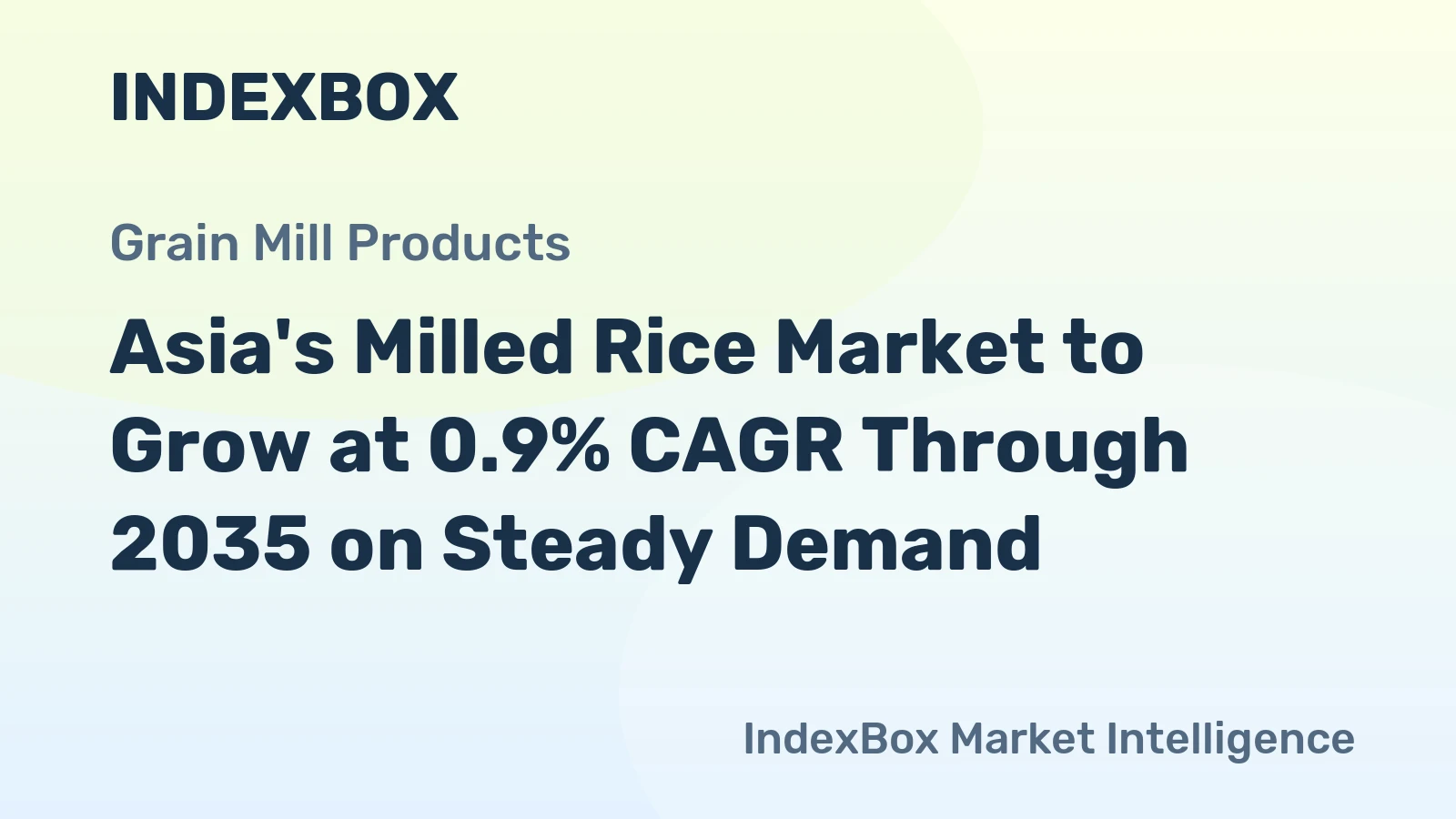 Asia's Milled Rice Market to Grow at 0.9% CAGR Through 2035 on Steady Demand