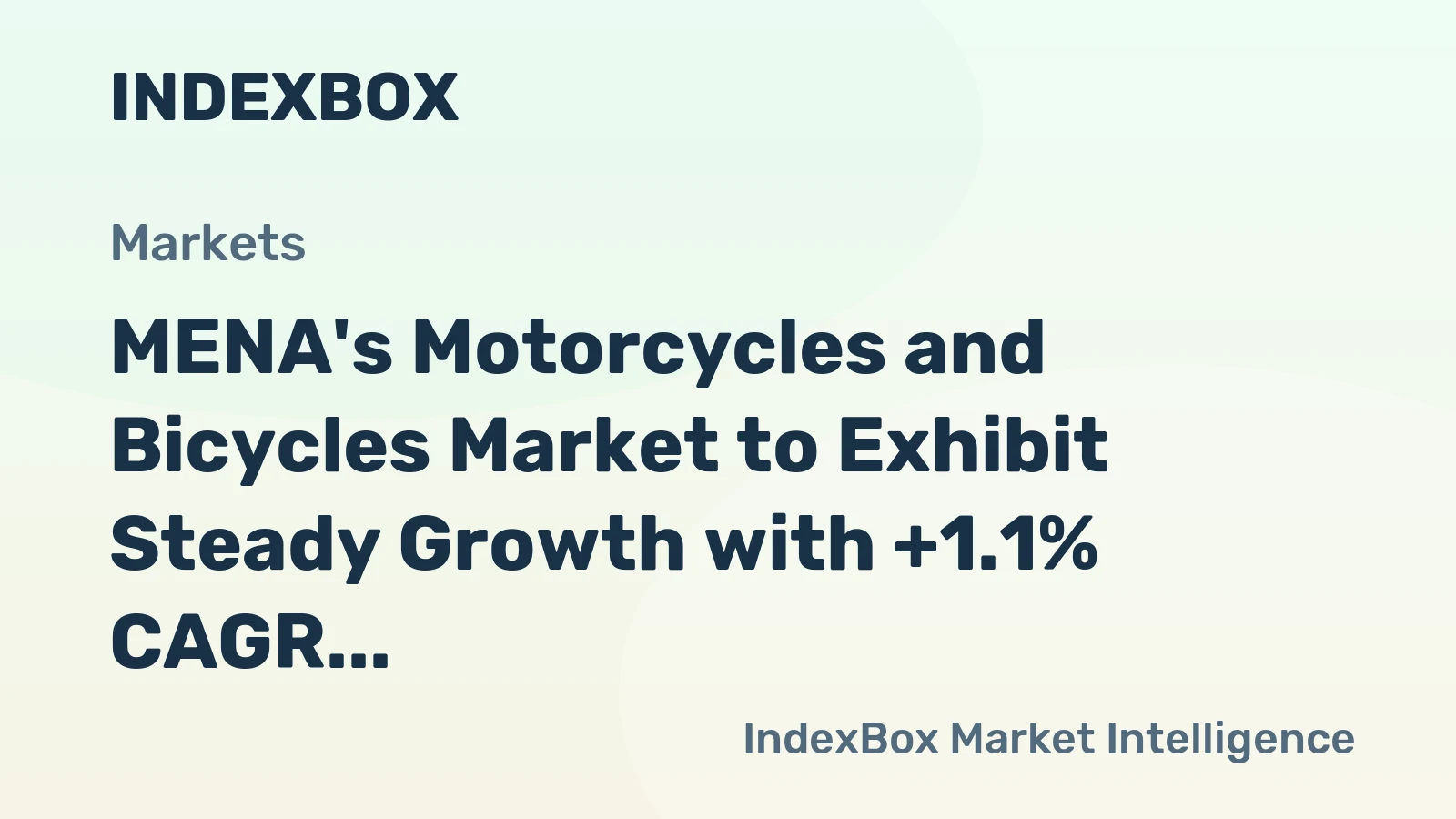 MENA's Motorcycles and Bicycles Market to Exhibit Steady Growth with +1.1% CAGR by 2035