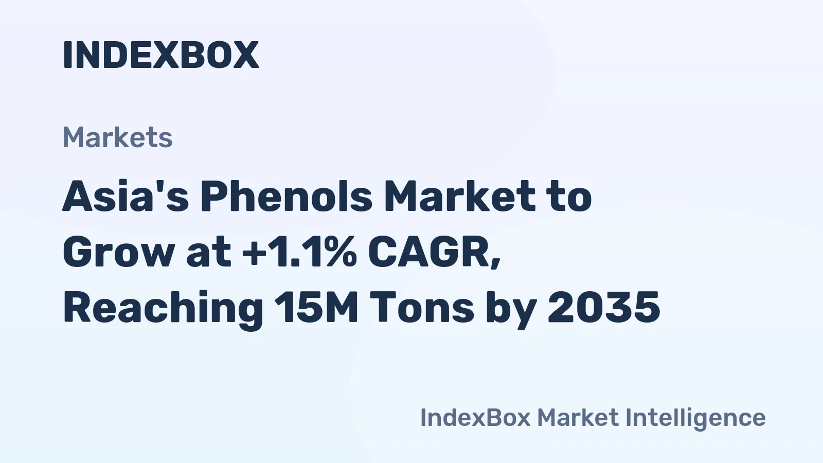 Asia's Phenols Market to Grow at +1.1% CAGR, Reaching 15M Tons by 2035