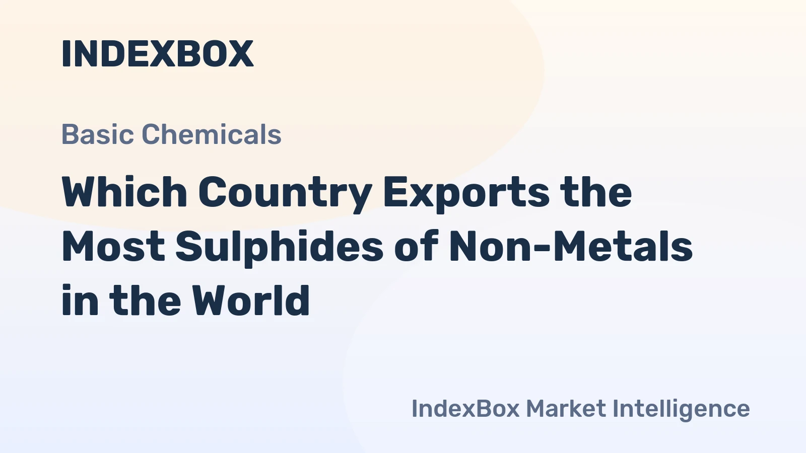 Which Country Exports the Most Sulphides of Non-Metals in the World?