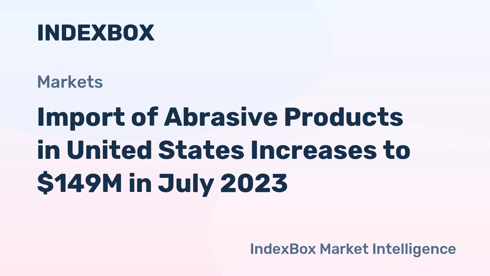 Import of Abrasive Products in United States Increases to $149M in July 2023