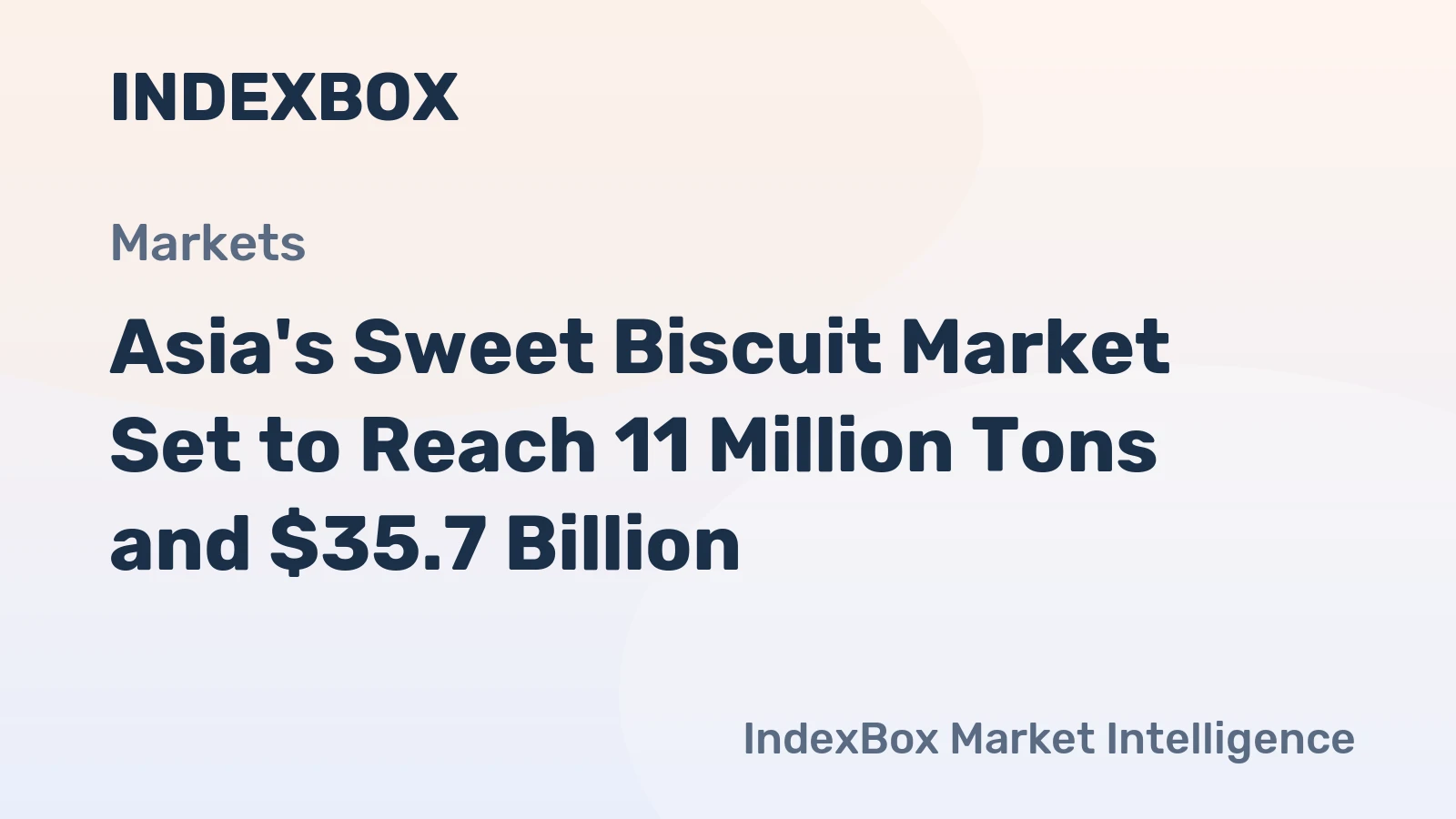 Asia's Sweet Biscuit Market Set to Reach 11 Million Tons and $35.7 Billion