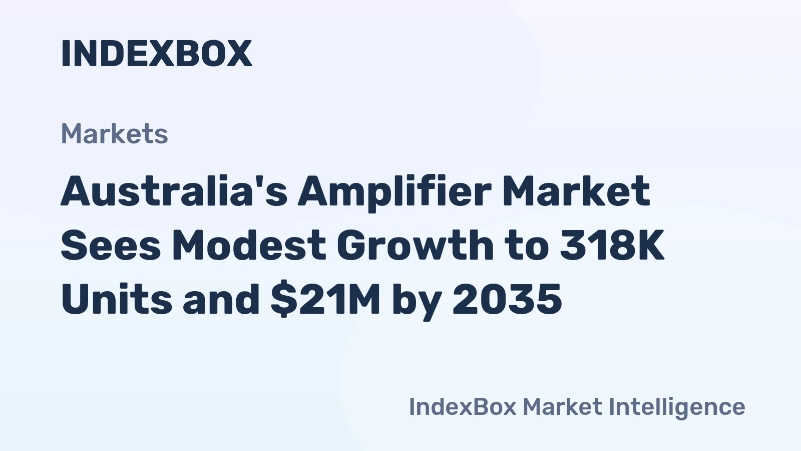 Australia's Amplifier Market Sees Modest Growth to 318K Units and $21M by 2035