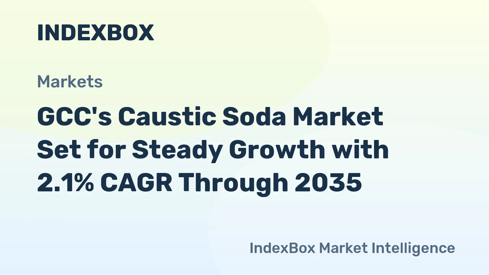 GCC's Caustic Soda Market Set for Steady Growth with 2.1% CAGR Through 2035