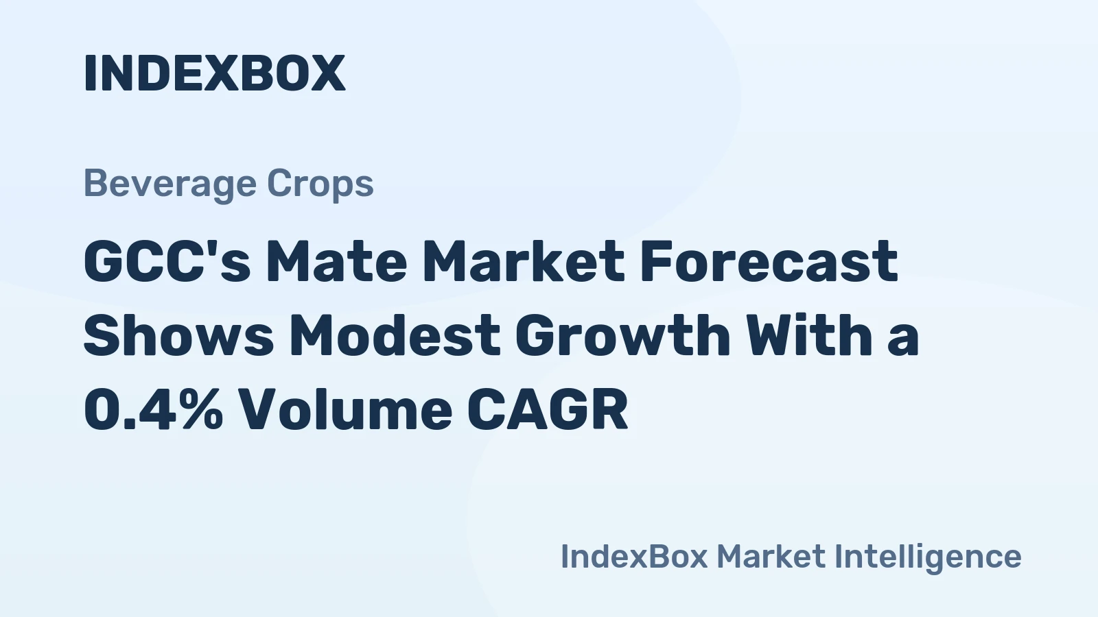 GCC's Mate Market Forecast Shows Modest Growth With a 0.4% Volume CAGR