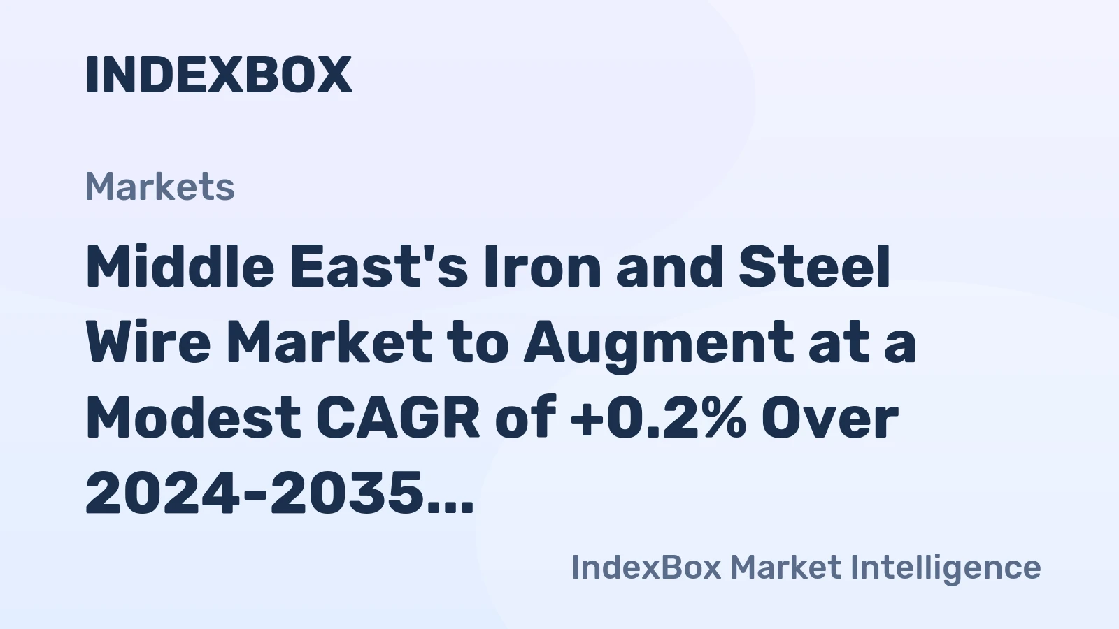 Middle East's Iron and Steel Wire Market to Augment at a Modest CAGR of +0.2% Over 2024-2035