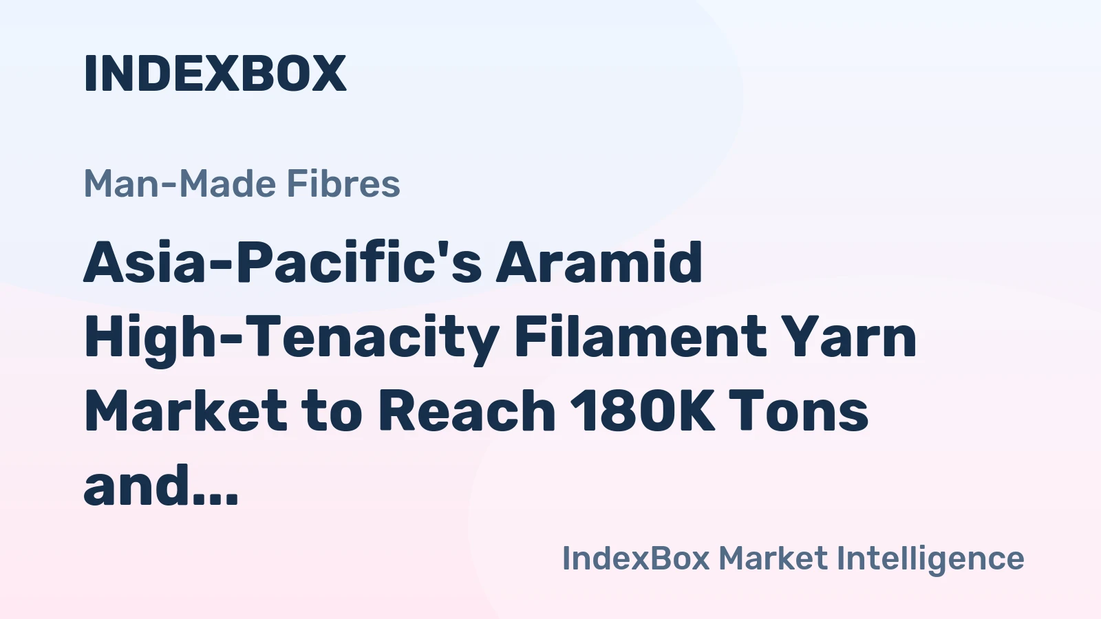 Asia-Pacific's Aramid High-Tenacity Filament Yarn Market to Reach 180K Tons and $3.8B by 2035