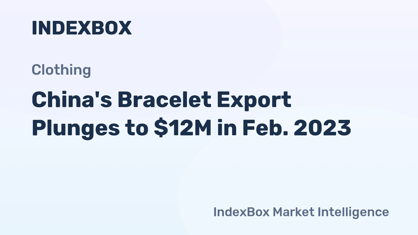 China's Bracelet Export Plunges to $12M in Feb. 2023