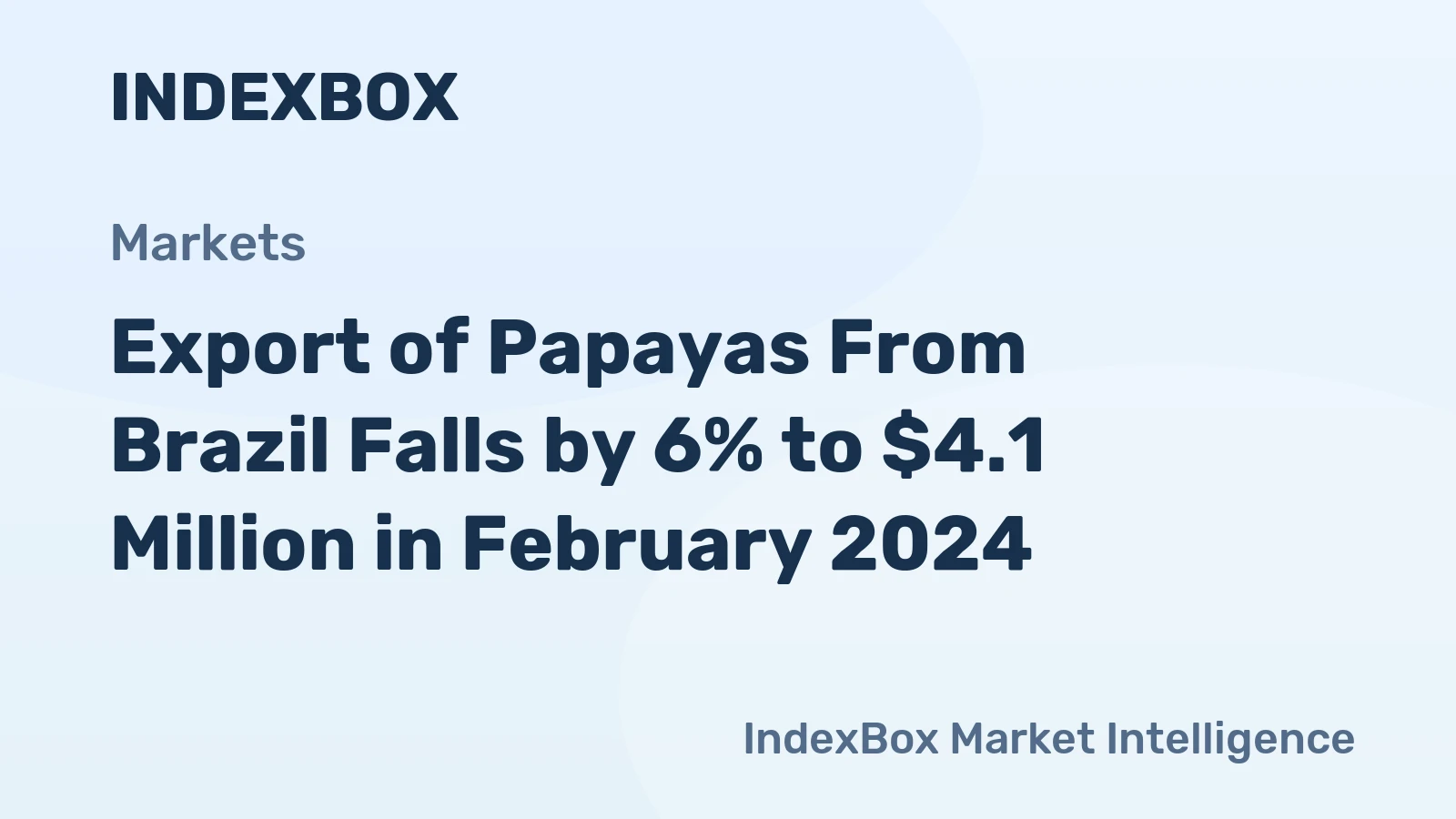 Export of Papayas From Brazil Falls by 6% to $4.1 Million in February 2024