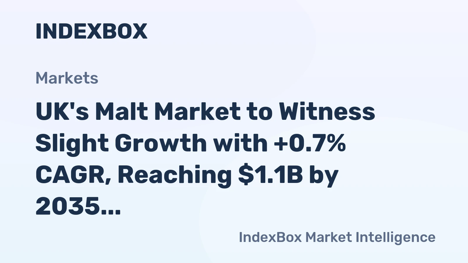 UK's Malt Market to Witness Slight Growth with +0.7% CAGR, Reaching $1.1B by 2035