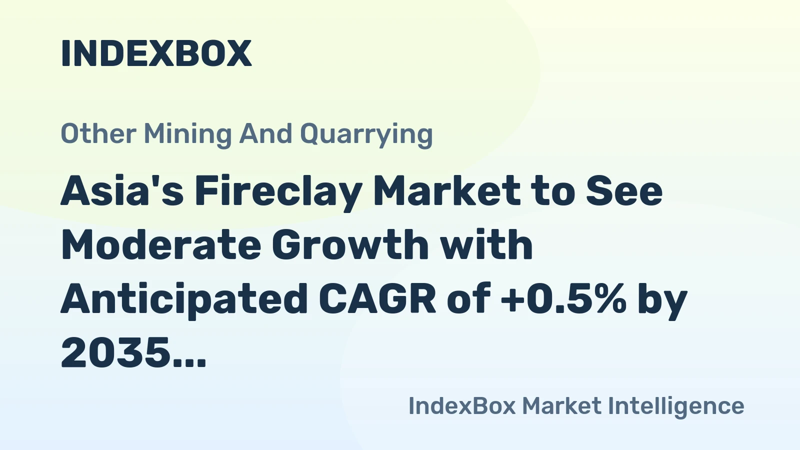 Asia's Fireclay Market to See Moderate Growth with Anticipated CAGR of +0.5% by 2035