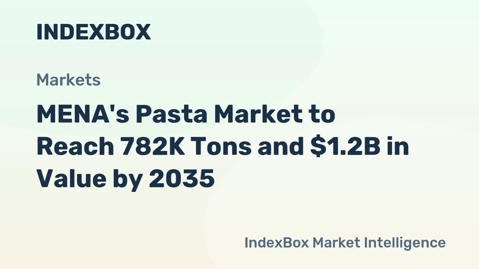 MENA's Pasta Market to Reach 782K Tons and $1.2B in Value by 2035