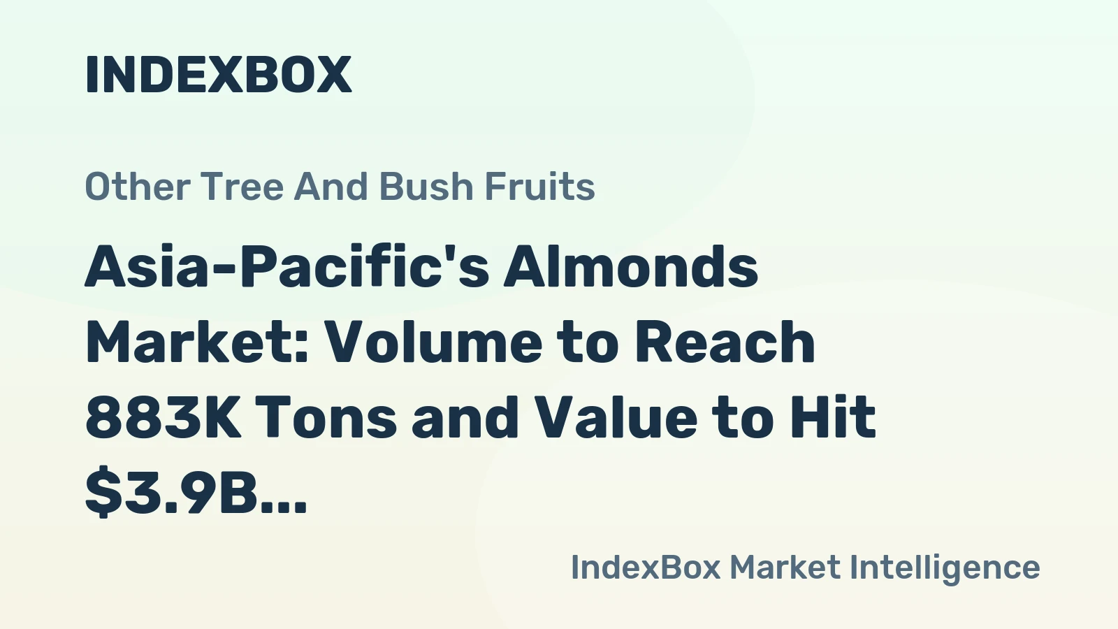Asia-Pacific's Almonds Market: Volume to Reach 883K Tons and Value to Hit $3.9B by 2035