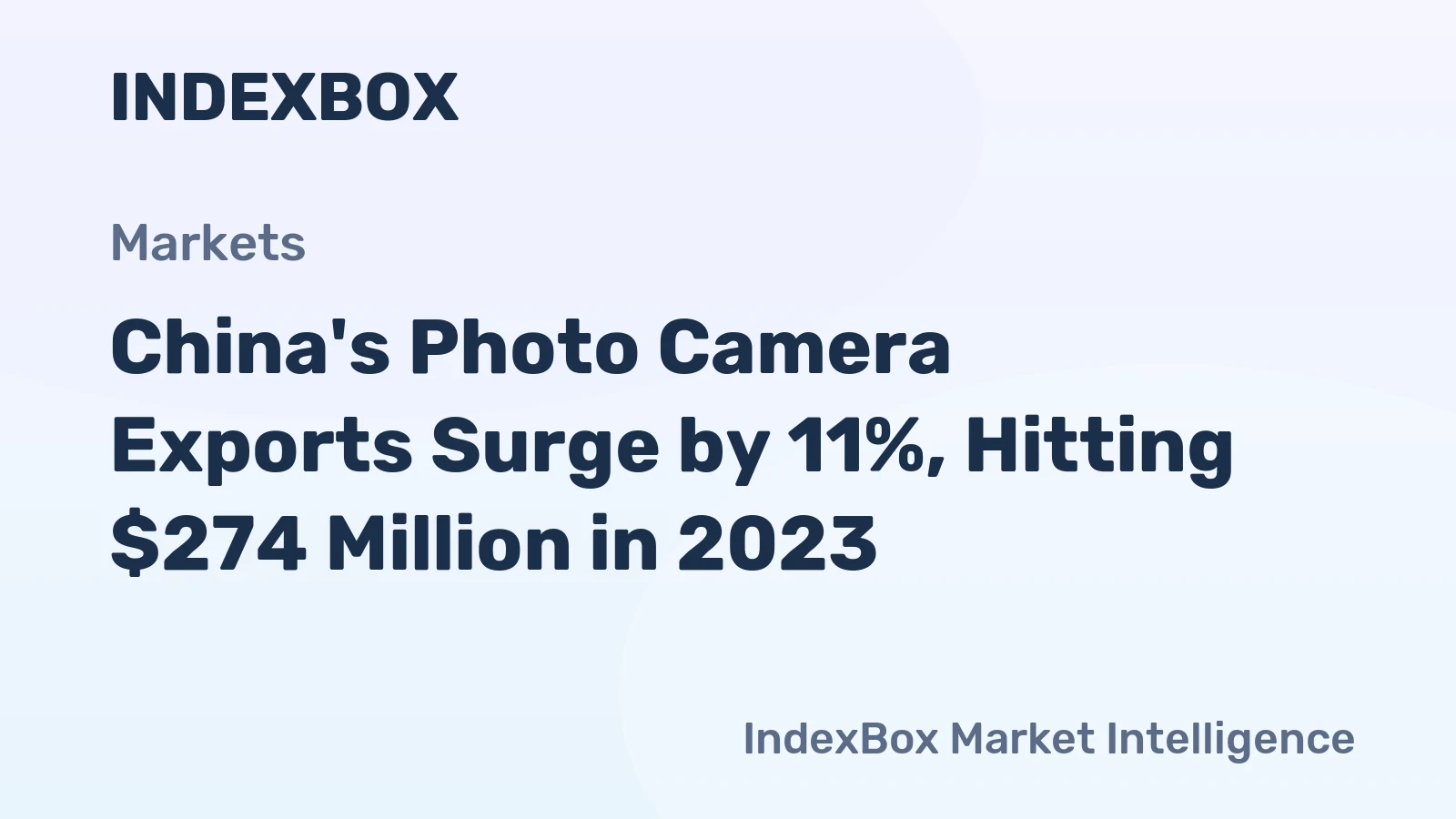 China's Photo Camera Exports Surge by 11%, Hitting $274 Million in 2023