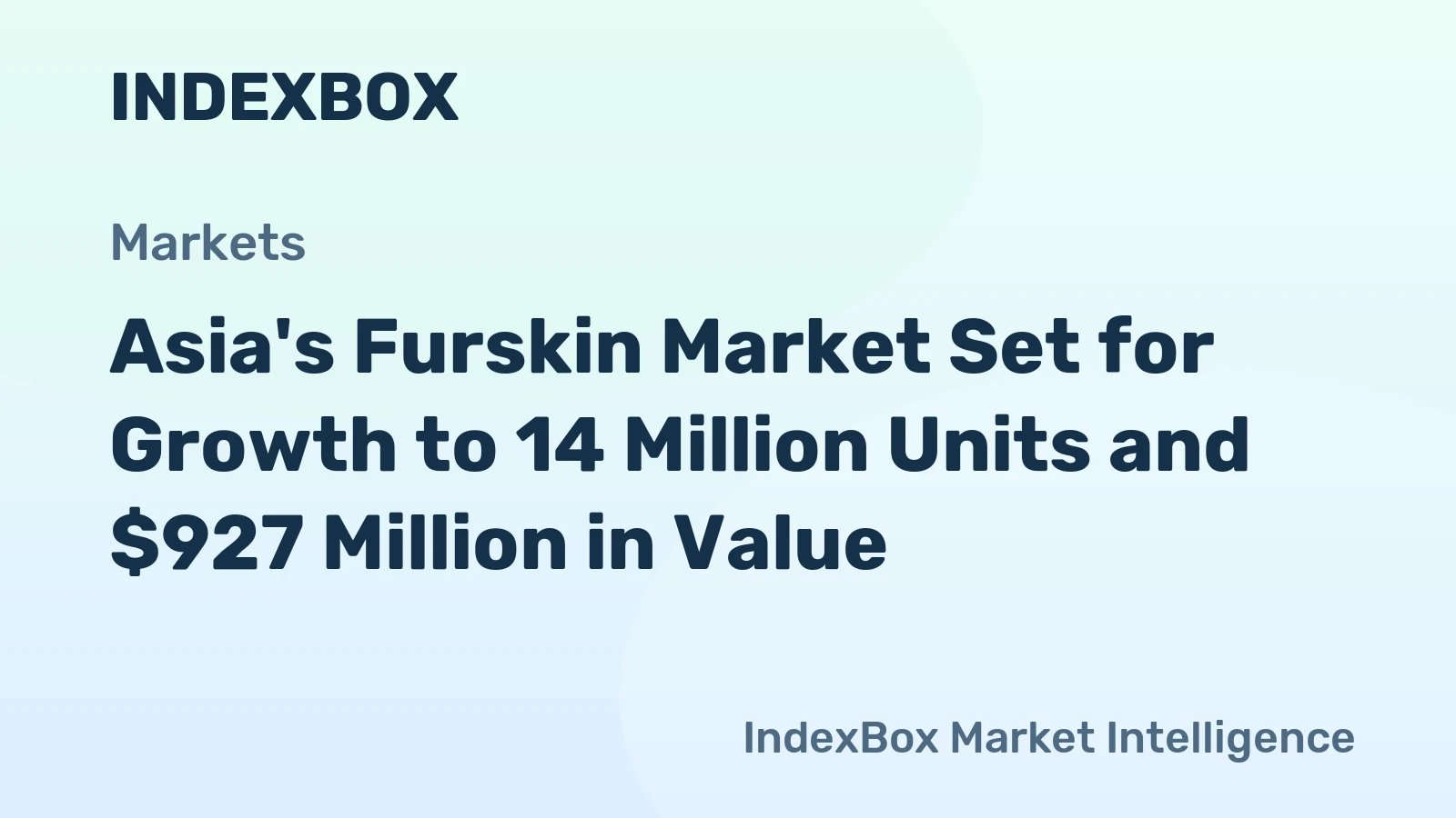Asia's Furskin Market Set for Growth to 14 Million Units and $927 Million in Value