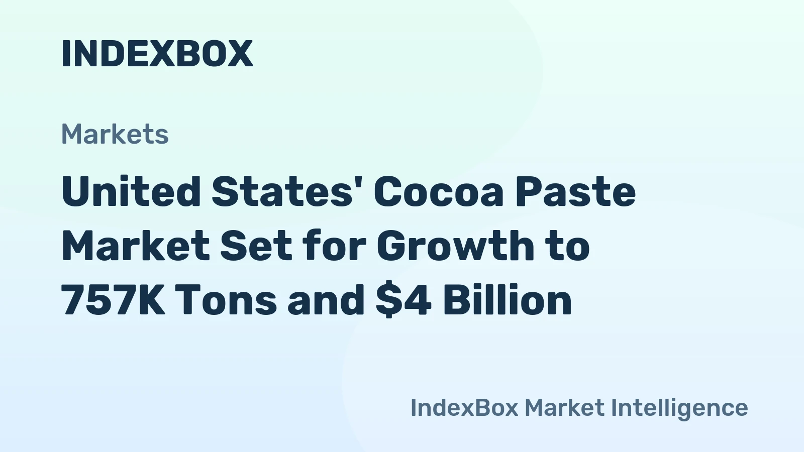 United States' Cocoa Paste Market Set for Growth to 757K Tons and $4 Billion