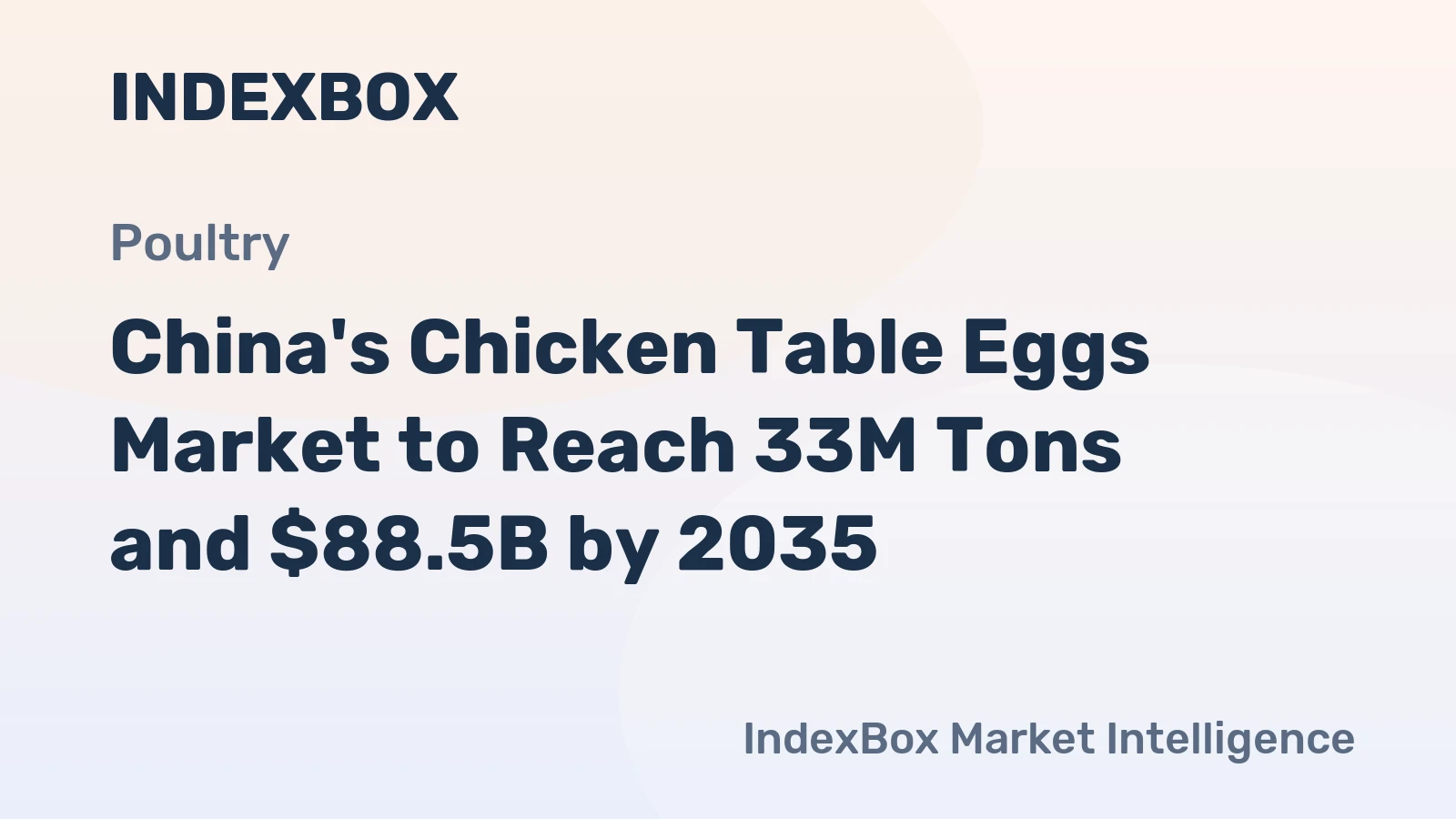 China's Chicken Table Eggs Market to Reach 33M Tons and $88.5B by 2035