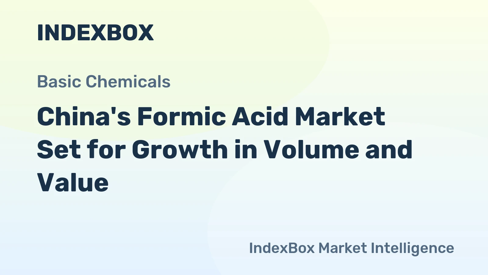 China's Formic Acid Market Set for Growth in Volume and Value