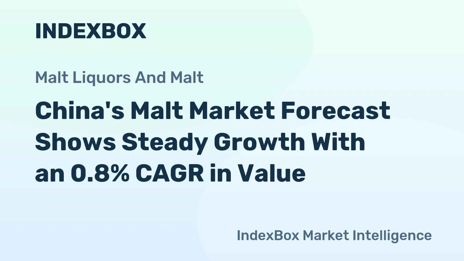 China's Malt Market Forecast Shows Steady Growth With an 0.8% CAGR in Value