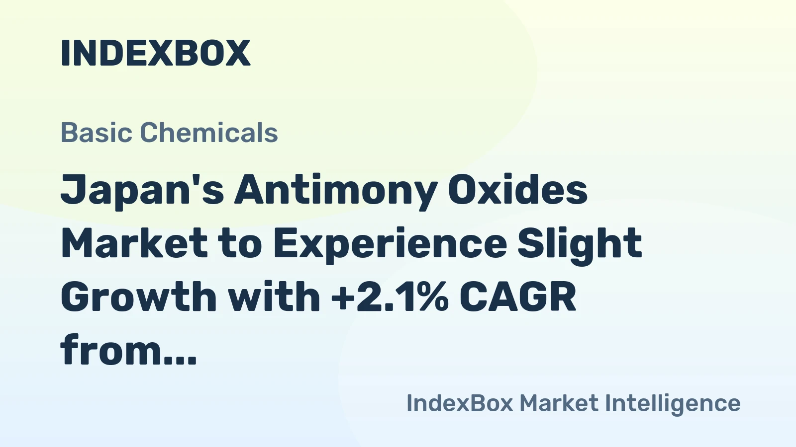 Japan's Antimony Oxides Market to Experience Slight Growth with +2.1% CAGR from 2024 to 2035