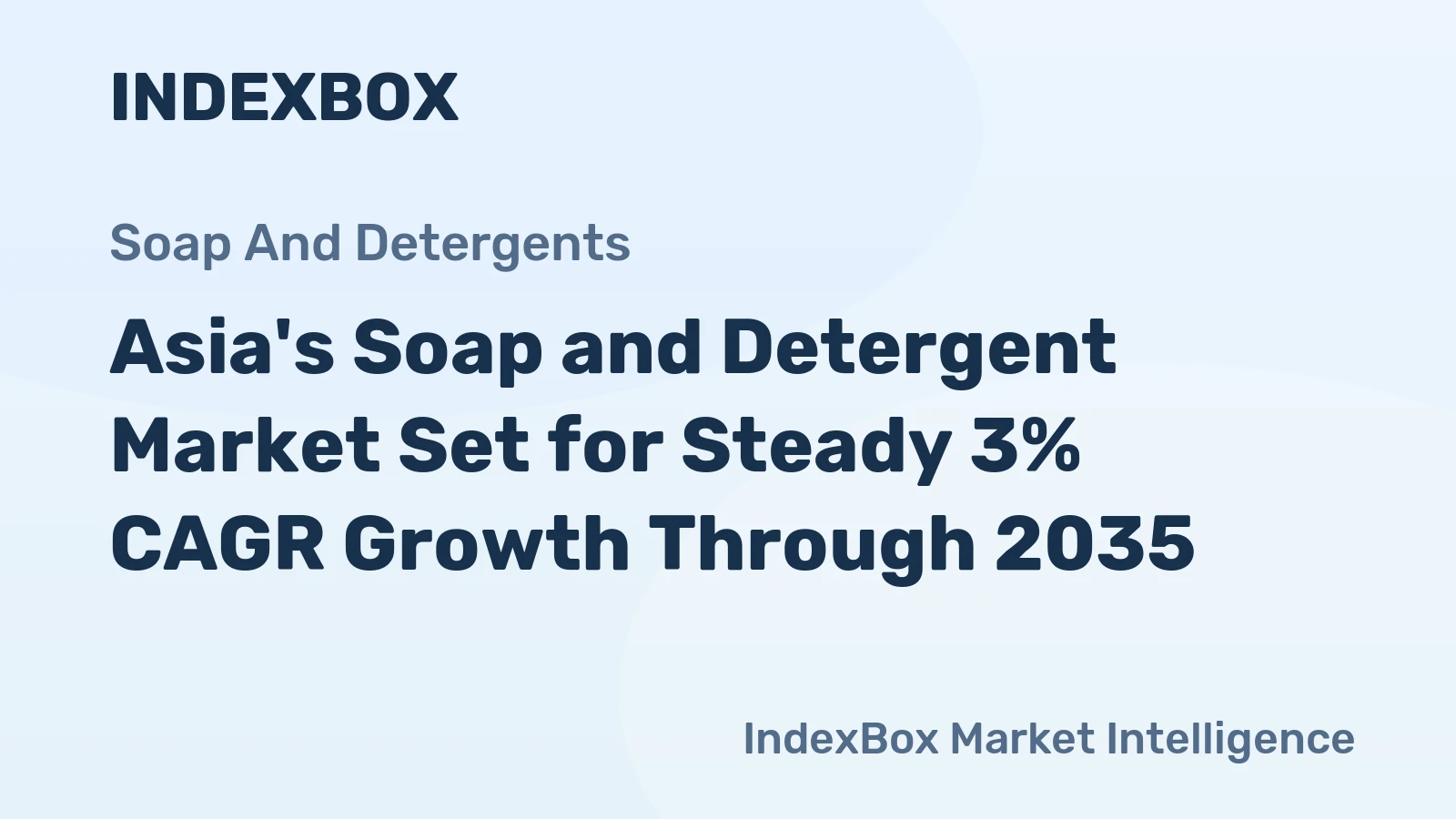 Asia's Soap and Detergent Market Set for Steady 3% CAGR Growth Through 2035