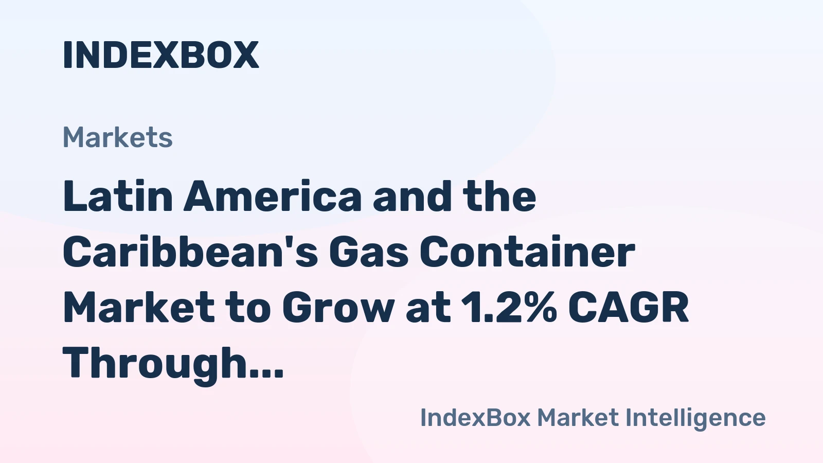 Latin America and the Caribbean's Gas Container Market to Grow at 1.2% CAGR Through 2035