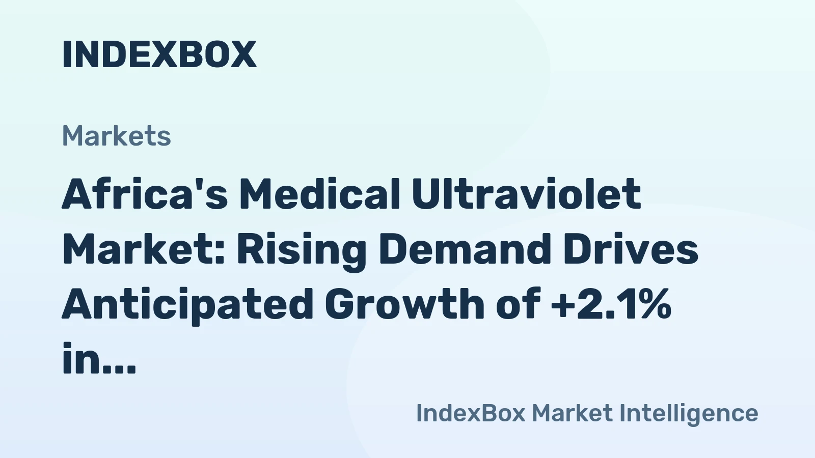 Africa's Medical Ultraviolet Market: Rising Demand Drives Anticipated Growth of +2.1% in Volume to 790 Tons and +1.2% in Value to $77M by 2035