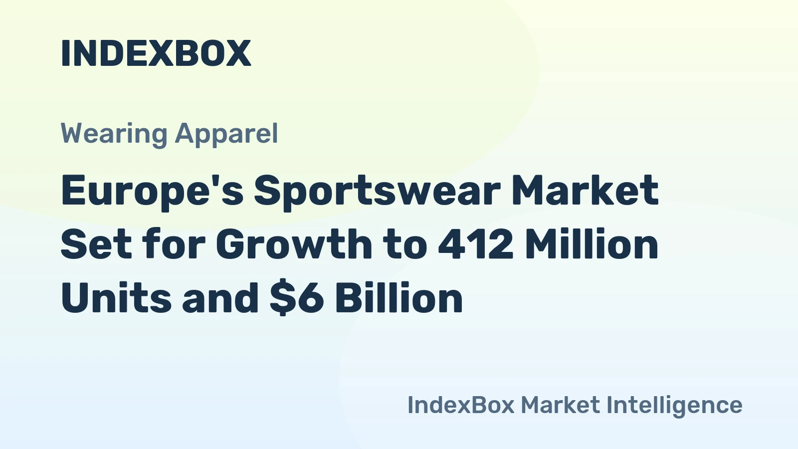Europe's Sportswear Market Set for Growth to 412 Million Units and $6 Billion
