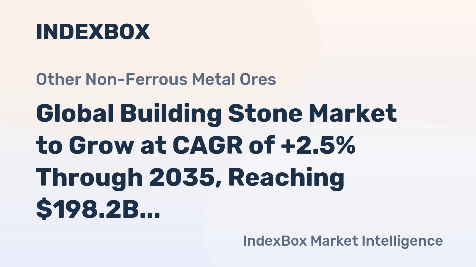 Global Building Stone Market to Grow at CAGR of +2.5% Through 2035, Reaching $198.2B in Value