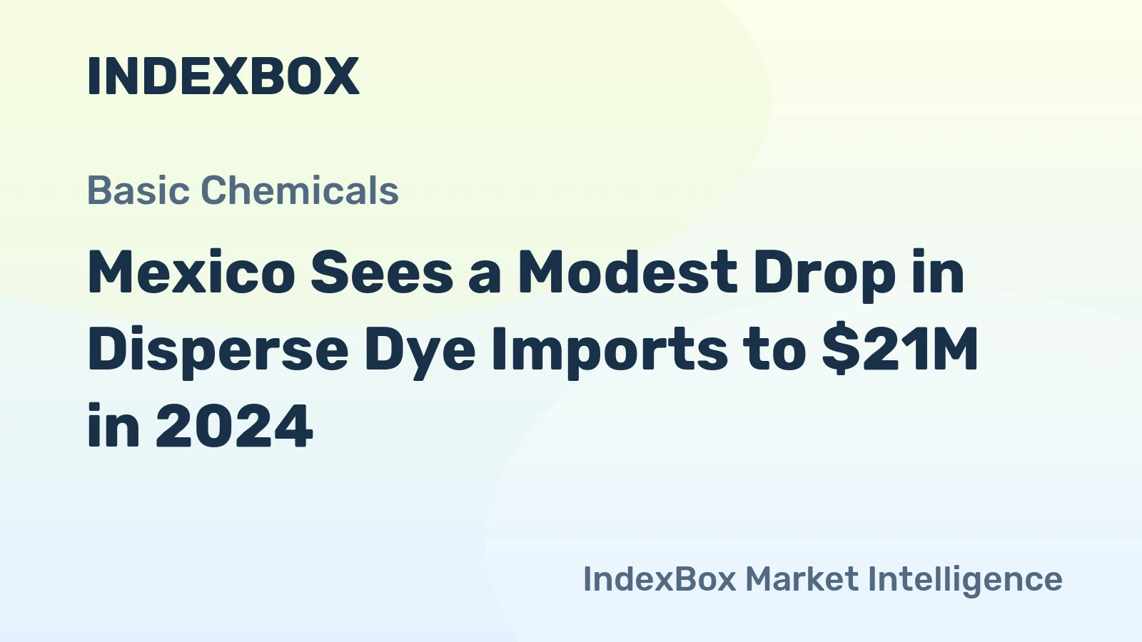Mexico Sees a Modest Drop in Disperse Dye Imports to $21M in 2024