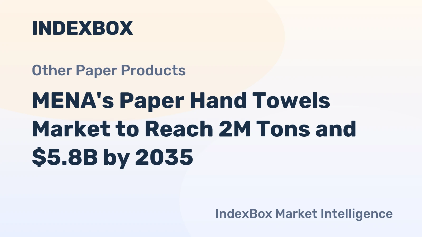 MENA's Paper Hand Towels Market to Reach 2M Tons and $5.8B by 2035