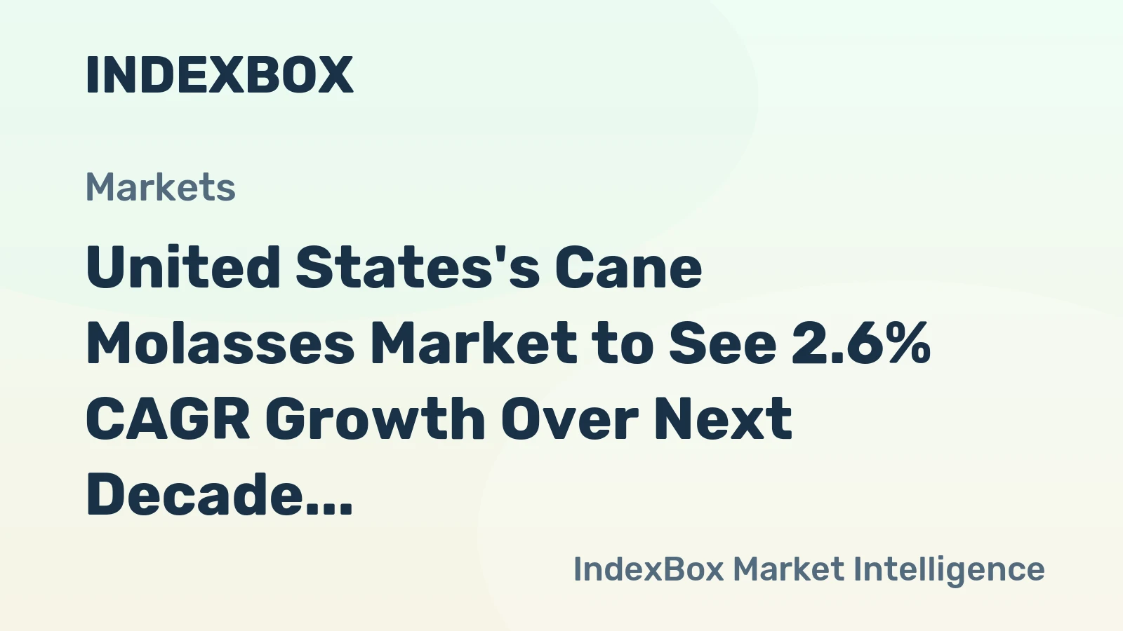 United States's Cane Molasses Market to See 2.6% CAGR Growth Over Next Decade