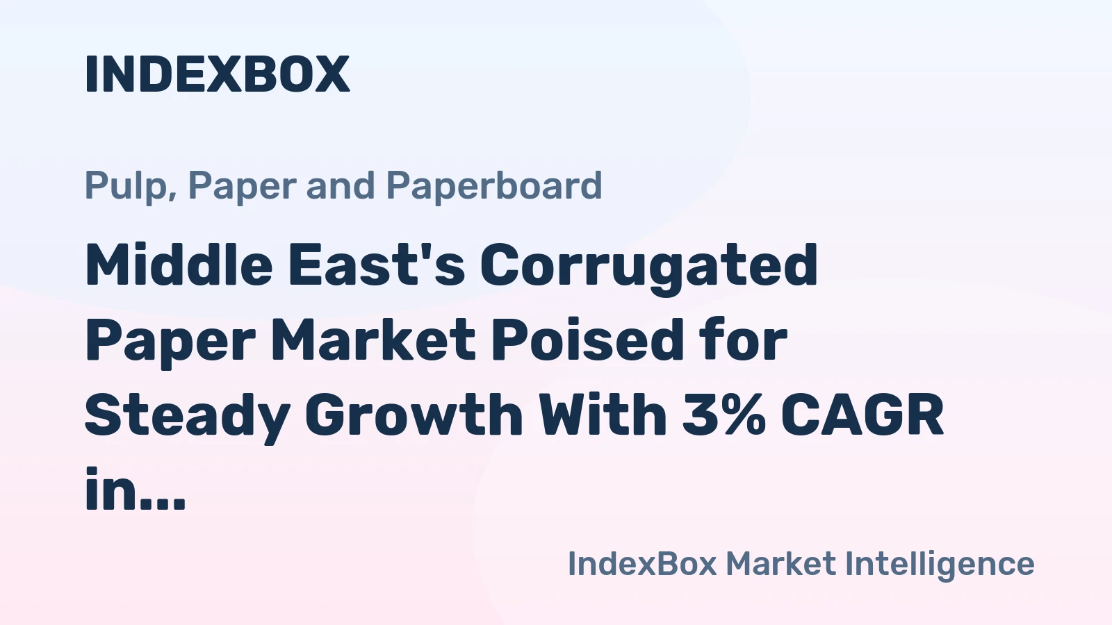 Middle East's Corrugated Paper Market Poised for Steady Growth With 3% CAGR in Value Through 2035