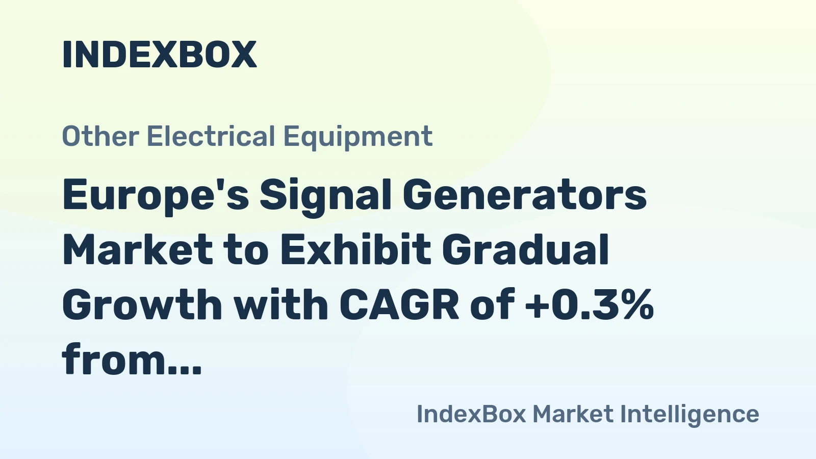 Europe's Signal Generators Market to Exhibit Gradual Growth with CAGR of +0.3% from 2024 to 2035