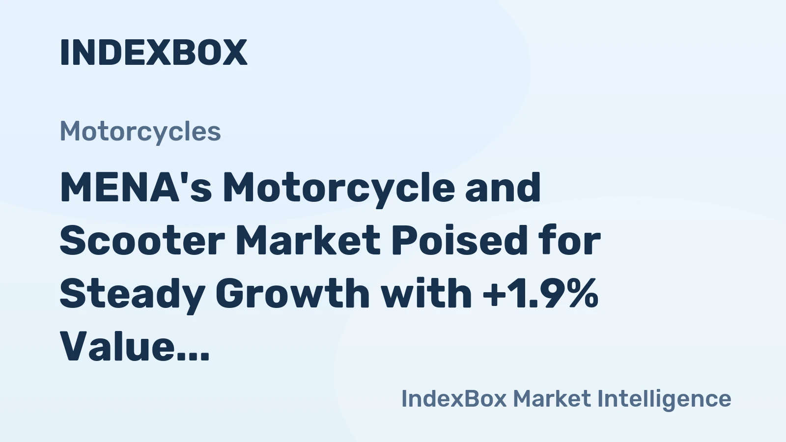 MENA's Motorcycle and Scooter Market Poised for Steady Growth with +1.9% Value CAGR Through 2035