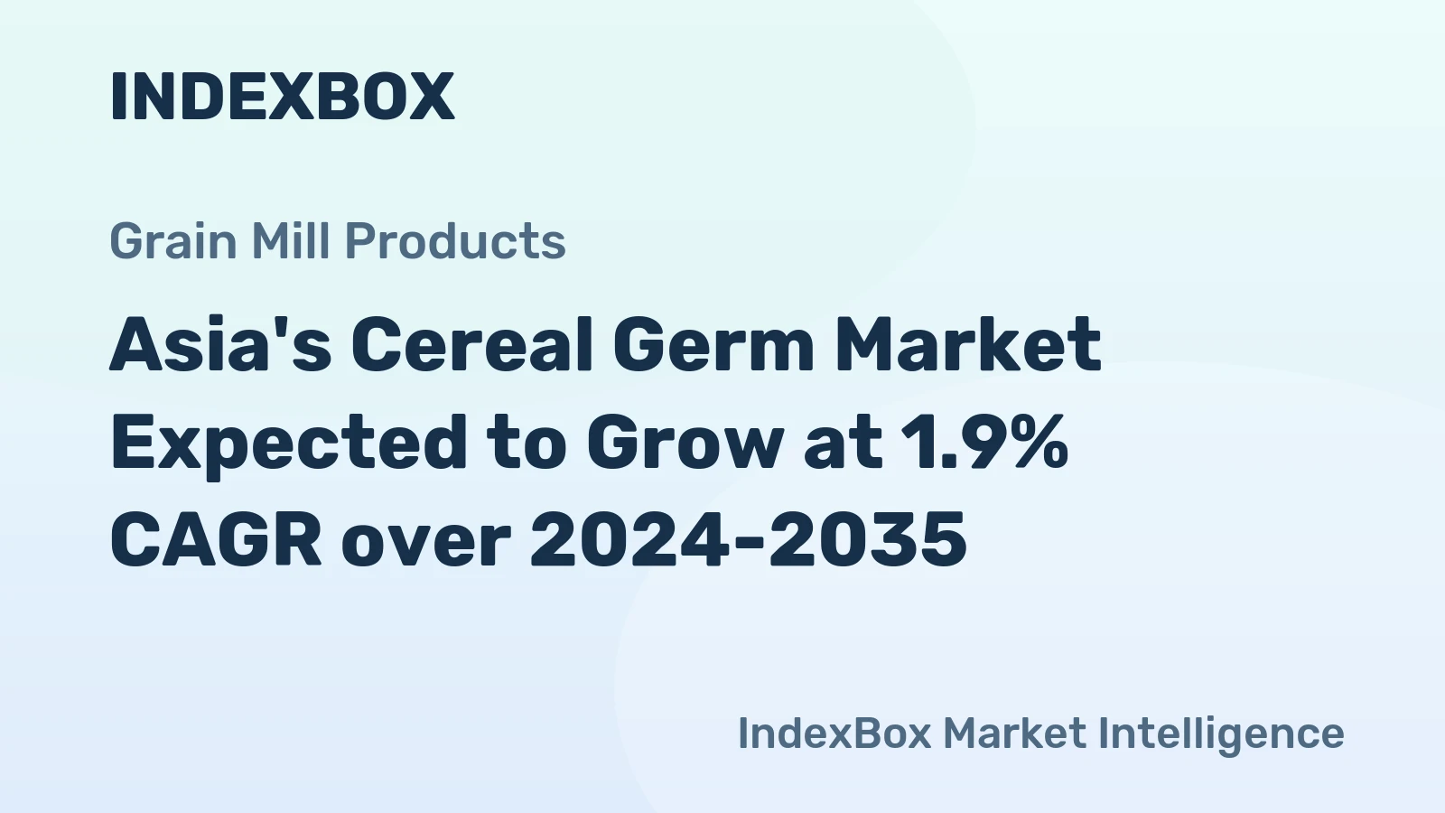Asia's Cereal Germ Market Expected to Grow at 1.9% CAGR over 2024-2035