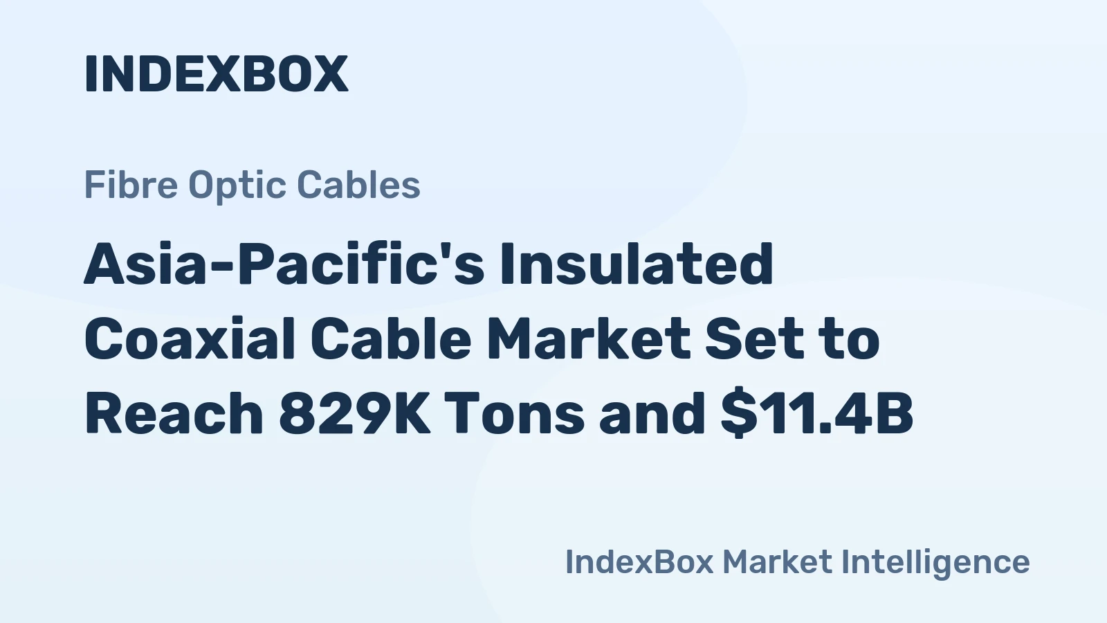 Asia-Pacific's Insulated Coaxial Cable Market Set to Reach 829K Tons and $11.4B
