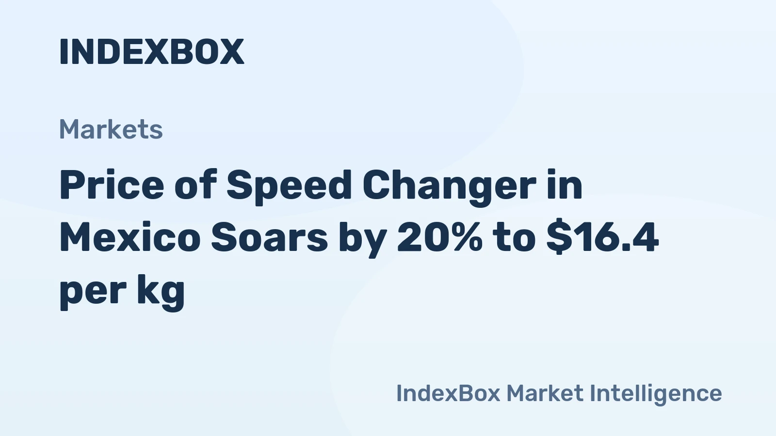 Price of Speed Changer in Mexico Soars by 20% to $16.4 per kg