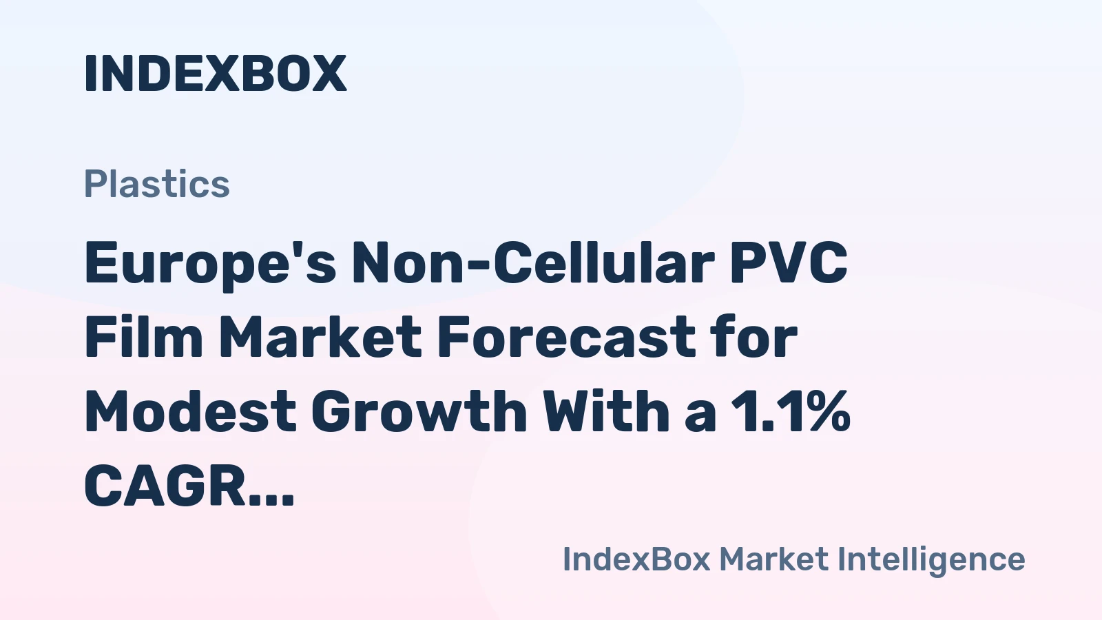 Europe's Non-Cellular PVC Film Market Forecast for Modest Growth With a 1.1% CAGR Through 2035