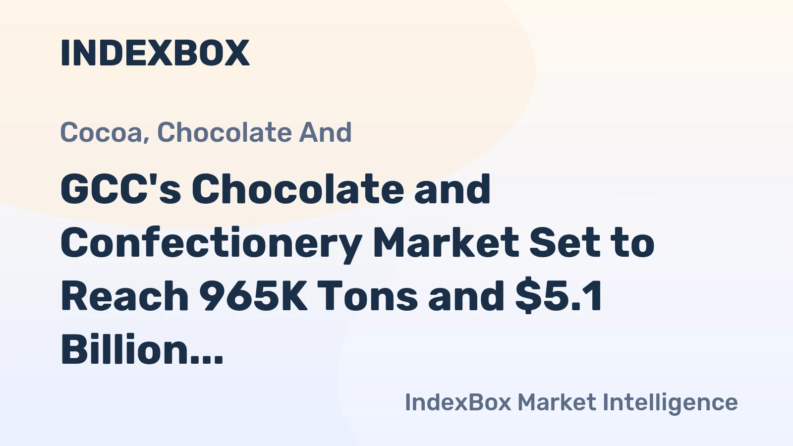 GCC's Chocolate and Confectionery Market Set to Reach 965K Tons and $5.1 Billion