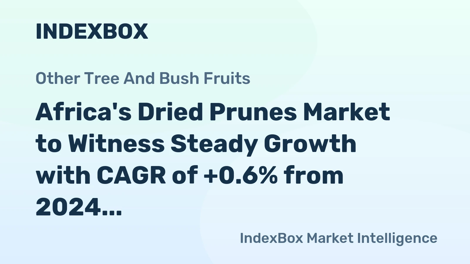Africa's Dried Prunes Market to Witness Steady Growth with CAGR of +0.6% from 2024 to 2035