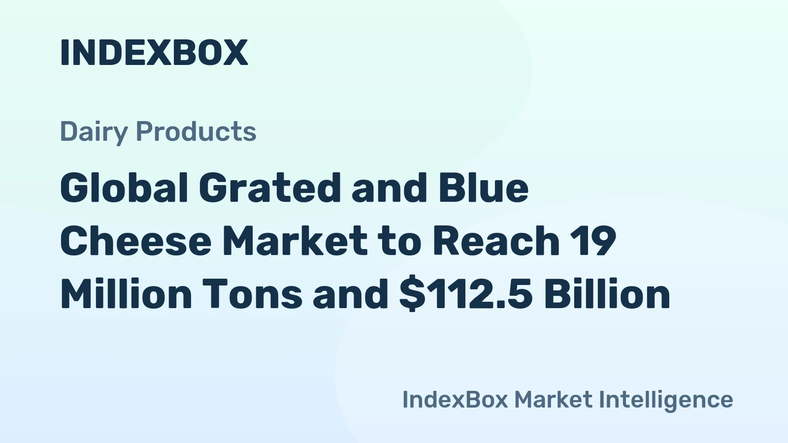 Global Grated and Blue Cheese Market to Reach 19 Million Tons and $112.5 Billion
