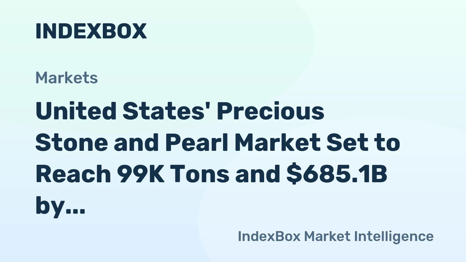 United States' Precious Stone and Pearl Market Set to Reach 99K Tons and $685.1B by 2035